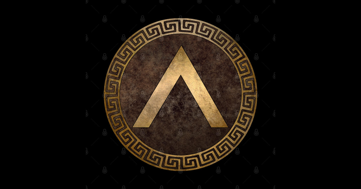 Spartan Shield Lambda Symbol of Sparta - Sparta Symbol - Sticker ...