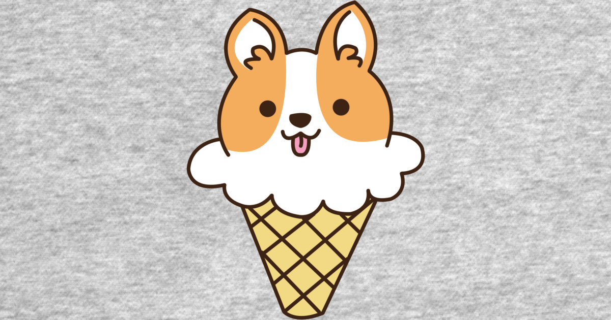 Ice Cream Corgi - Ice Cream - T-Shirt | TeePublic