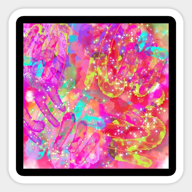 Vibrant Overlapping Lines - Overlapping - Sticker | TeePublic