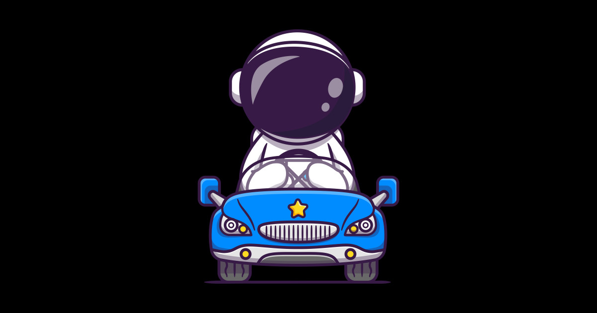 Cute Astronaut Driving Car Cartoon - Cute Astronaut Driving Car Cartoon ...