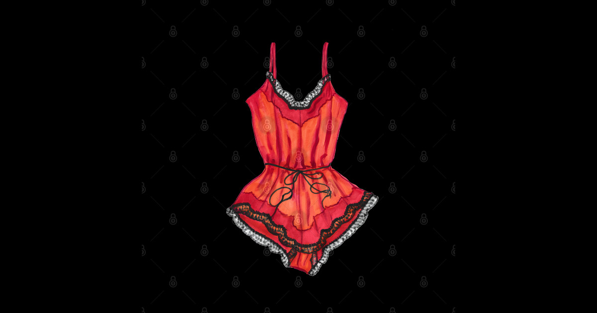 Sexy Pajamas - Red Lingerie - Sticker | TeePublic