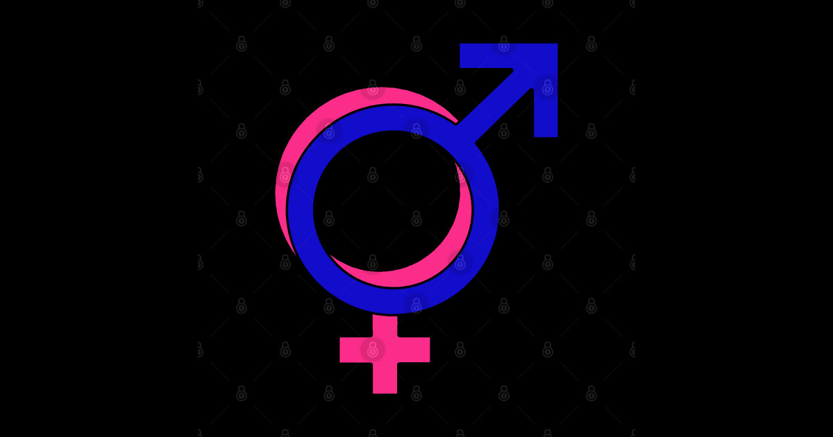 Male and Female Symbols overlaid - Gender Symbols - Sticker | TeePublic