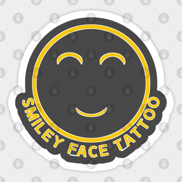 Smiley Face Tattoo - Smiley Face - Sticker | TeePublic