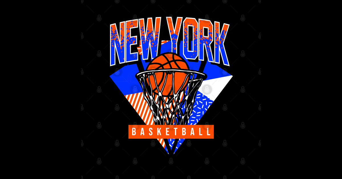 New York Basketball 90s Throwback - Knicks - Posters and Art Prints ...