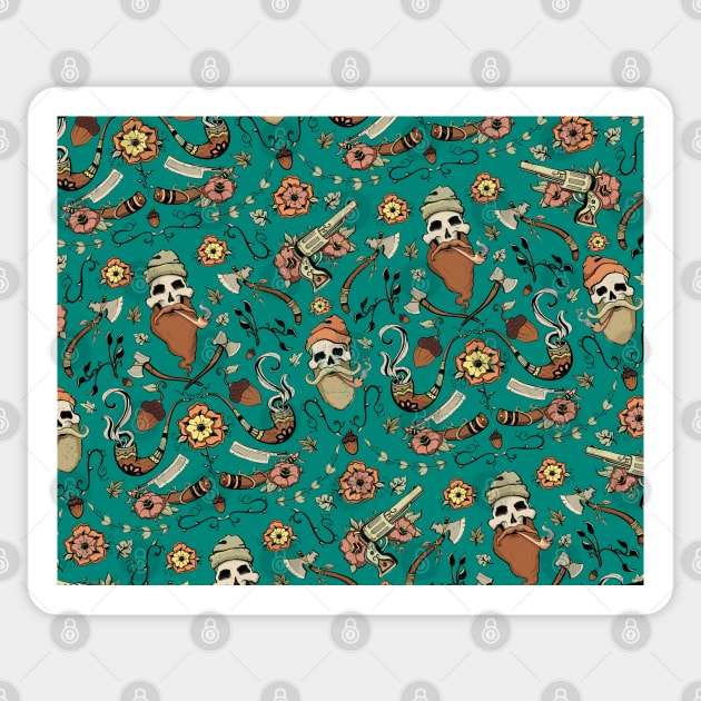 green lumberjack pattern - Lumberjack - Sticker | TeePublic
