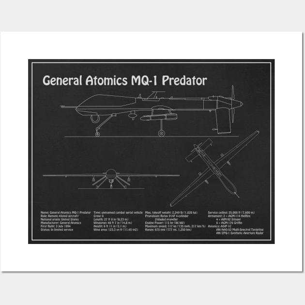 General Atomics MQ-1 Predator - Airplane Blueprint Plans - PD ...