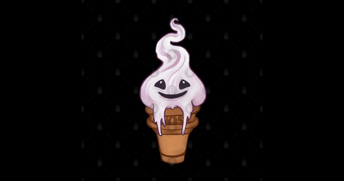 Halloween I-Scream - Soft-serve Ghostie - Halloween - Magnet | TeePublic
