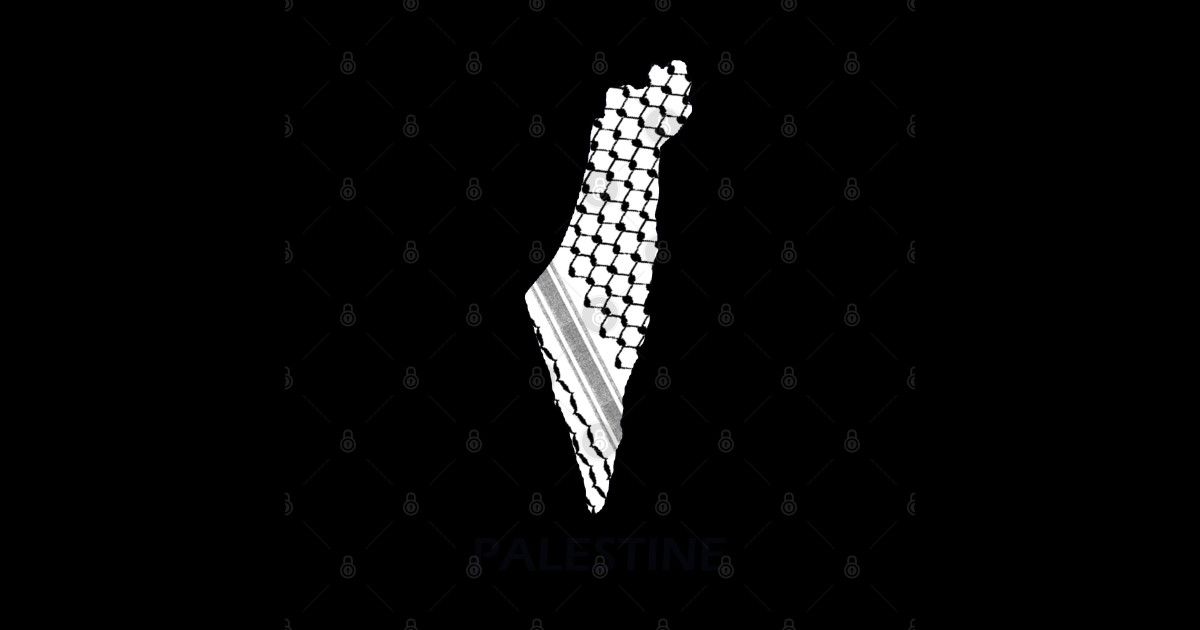 Palestinian Keffiyeh map - Palestinian - Magnet | TeePublic