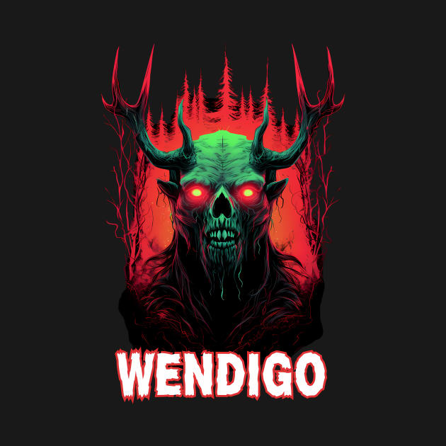 Wendigo Legend Unveiled - Cryptid Horror Creature - Wendigo - T-Shirt ...