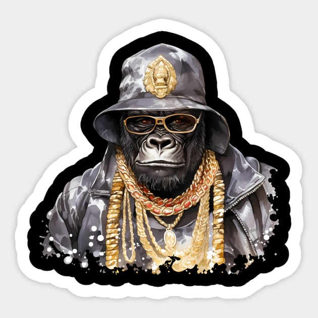 Gangster Rapper Animals - Animals Lover - Sticker | TeePublic