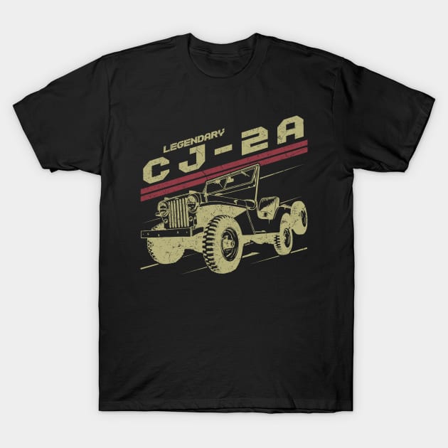 CJ-2A Jeep car trailcat - Cj 2a - T-Shirt | TeePublic