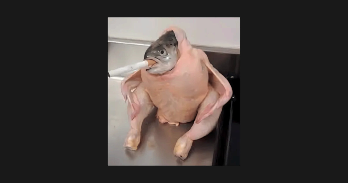 Cursed Images Fish Chicken - Cursed Images Fish Chicken - T-Shirt ...