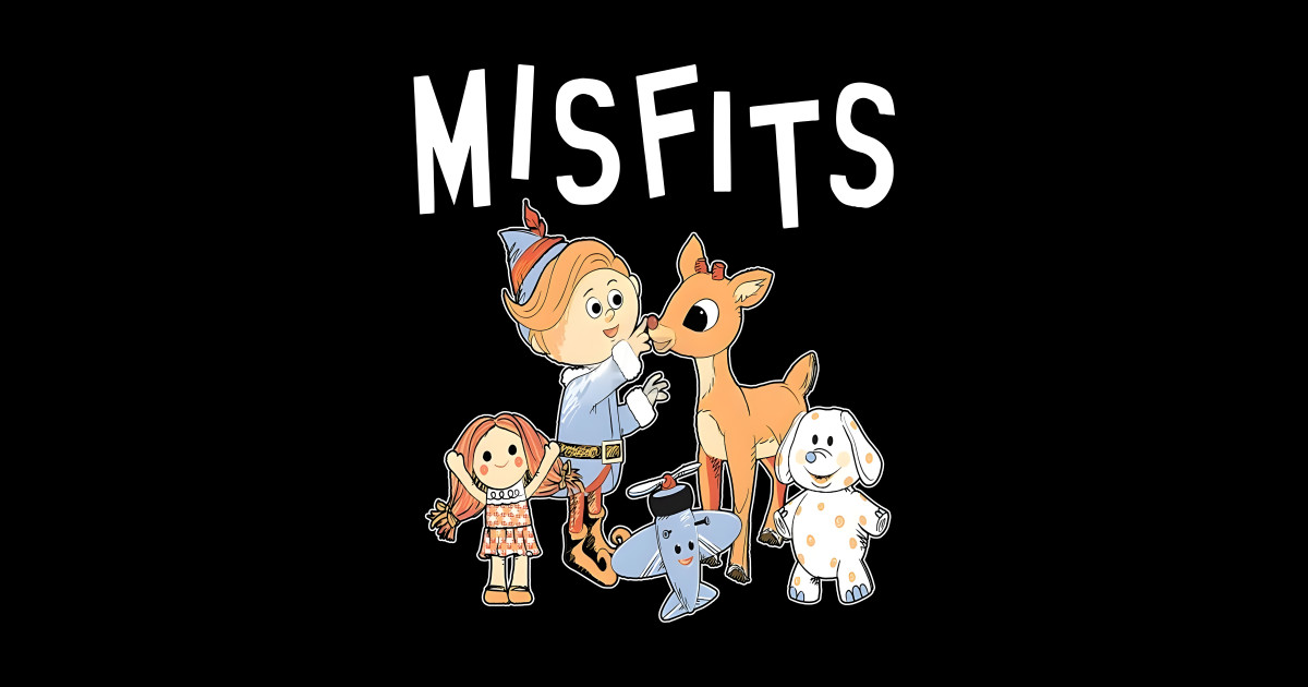 Misfits Christmas Friends Vintage Holiday Cartoon Nostalgic Winter ...