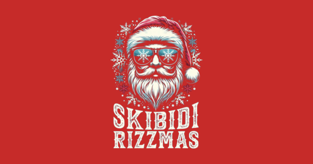 Skibidi Rizzmas Funny Santa Claus Rizz Christmas Kids Teen Boys ...