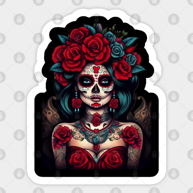 Catrina de Rosas - Catrina - Sticker | TeePublic