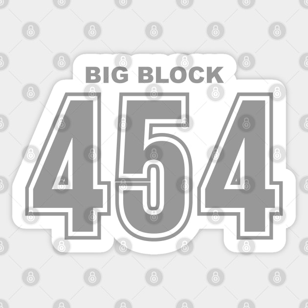 454 Big Block Engine - Muscle Car - Sticker | TeePublic