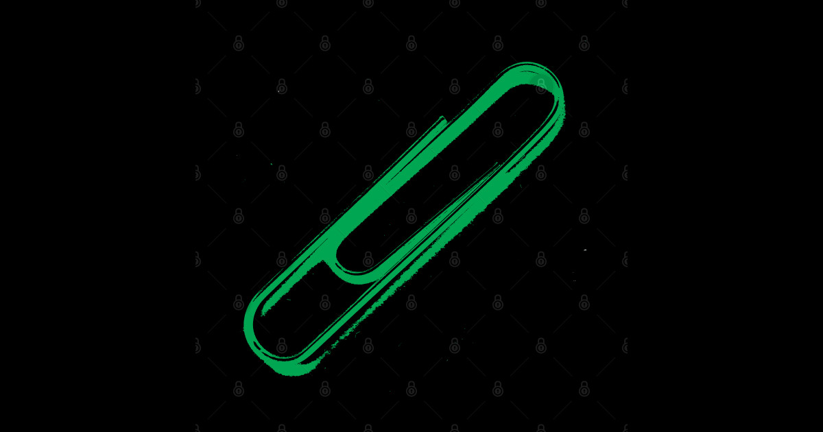 The Paperclip - green edition - The Paperclip - Sticker | TeePublic
