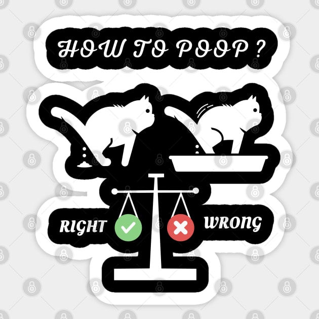 How To Poop - Funny Poop - Sticker | TeePublic