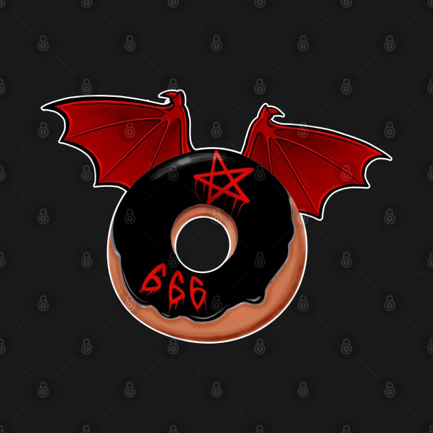 Devilish Demon Donut 666 Silly Cute and Funny - Cute Demon - T-Shirt ...