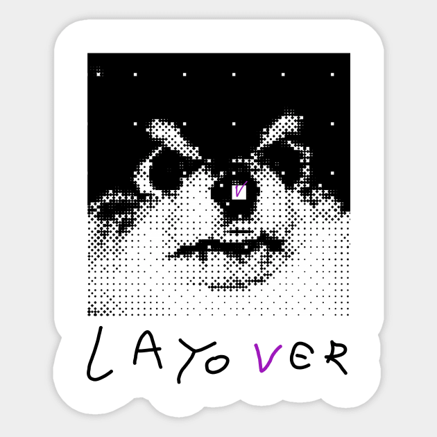 BTS V and Yeontan , Layover , V Handwritten - Bts - Sticker | TeePublic