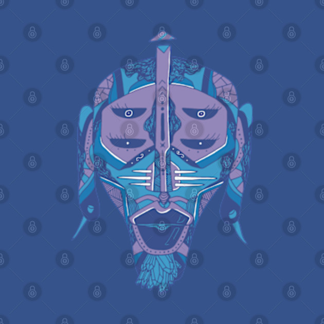 Mountain Blue African Mask No 11 - African - T-Shirt sold by Imane ...