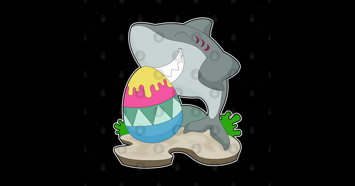 Shark Easter Easter egg - Easter - Sticker | TeePublic