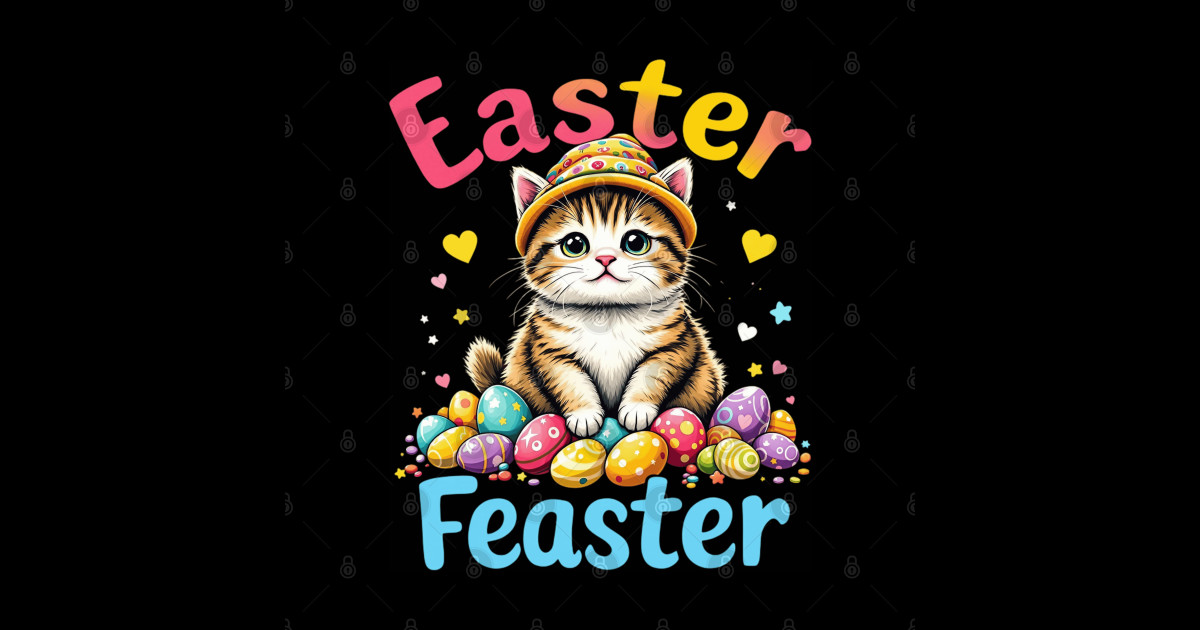 Easter Feaster - Cat - Sticker | TeePublic