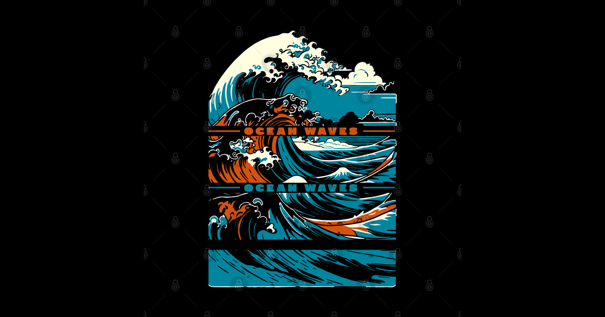 Ocean Waves - Ocean Waves Art - Posters and Art Prints | TeePublic