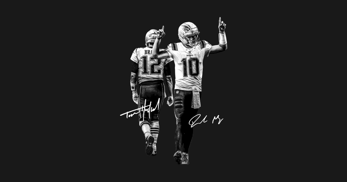 Drake Maye & Tom With Signature - Drake Maye - T-Shirt | TeePublic