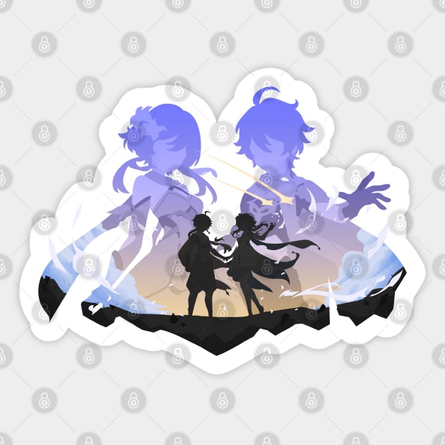 Traveler Genshin Impact - Aether Lumine - Sticker | TeePublic