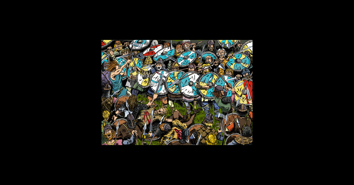 Shield Wall - Colour - Shield Wall - Sticker | TeePublic