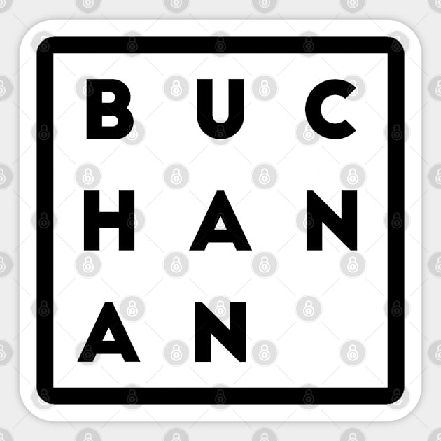 Buchanan | Black and white square and letters - Buchanan - Sticker ...