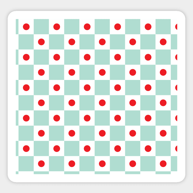 Red Dot Pattern - Red - Sticker | TeePublic