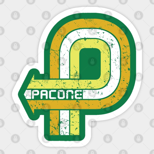 PAC ONE Retro Logo - Pac One - Sticker | TeePublic