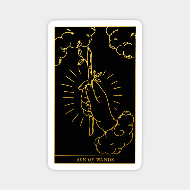 Ace Of Wands - Tarot Card Print - Minor Arcana - Tarot - Magnet | TeePublic