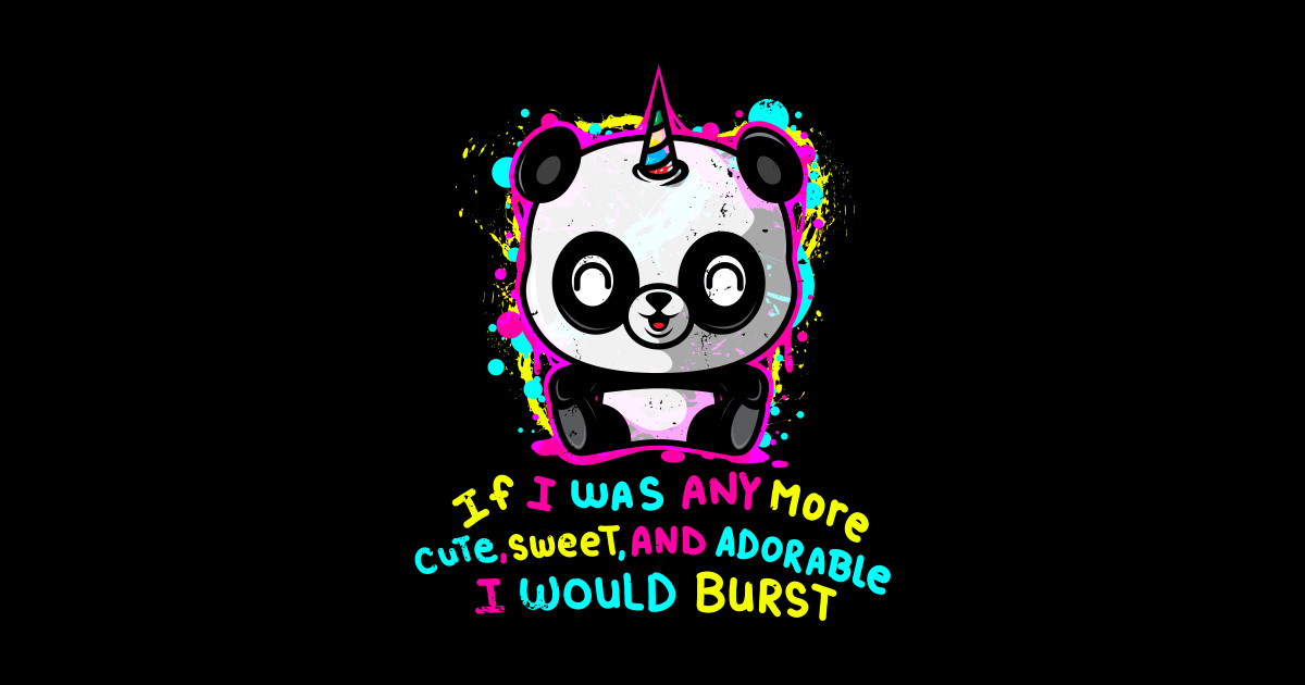 UNICORN PANDA DISTRESSED STYLE - Panda Unicorn - Sticker | TeePublic