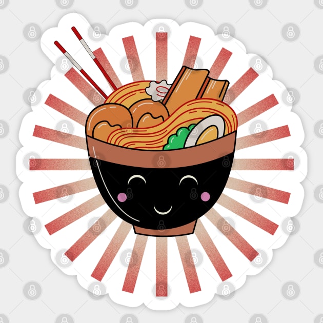 Cute Ramen Kawaii - Happy Ramen Noodles - Sticker | TeePublic
