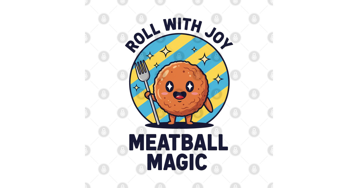 Happy Meatball Character for Foodies and Joyful Snack Fans - Meatball ...