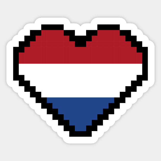 Dutch Flag Pixel Art, Flag of the Netherlands pixel art - Dutch ...