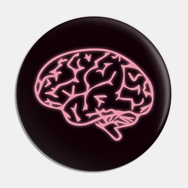 NEON BRAIN - Humain BRAIN - Neon Brain - Pin | TeePublic