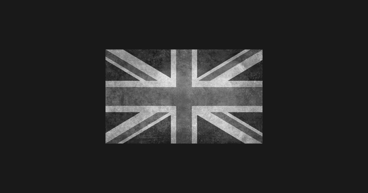 UK British flag in Greyscale - Union Jack - Sticker | TeePublic
