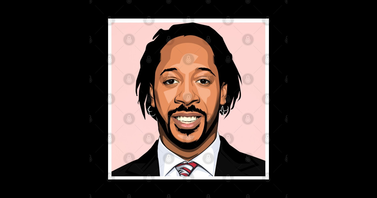 Katt Williams smile face,illustration - Katt Williams - Sticker | TeePublic