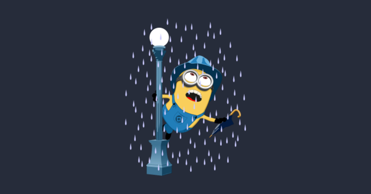 Minion in the rain - Minions - Tapestry | TeePublic