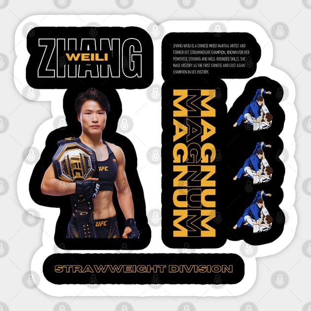 Zhang Weili "MAGNUM" - Zhang Weili - Sticker | TeePublic
