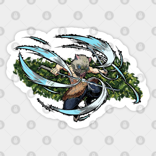 Inosuke mural - Inosuke - Sticker | TeePublic