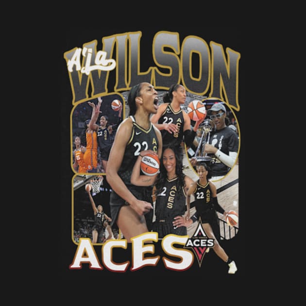 A'ja Wilson Retro Bootleg - Aja Wilson - T-Shirt | TeePublic