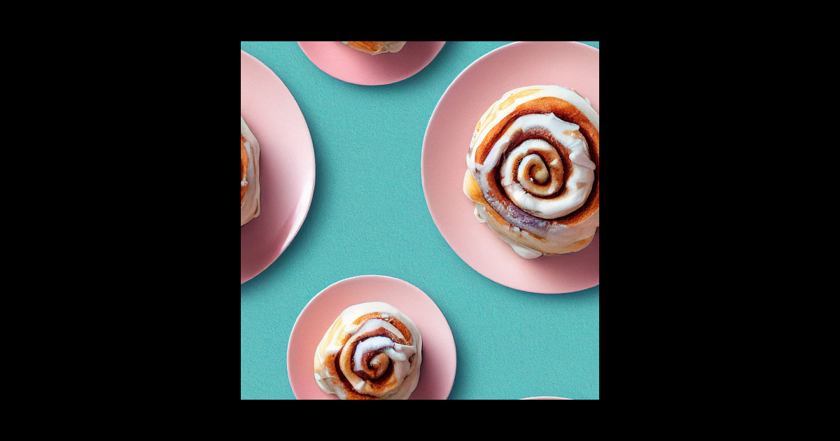 Watercolor cinnamon bun pattern - Cinnamon - Sticker | TeePublic