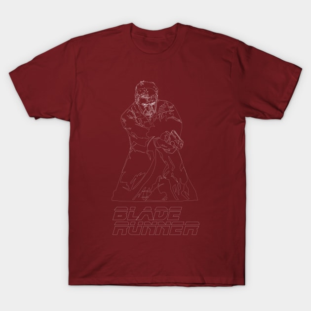 Blade Runner Line Art - Blade Runner - T-Shirt | TeePublic