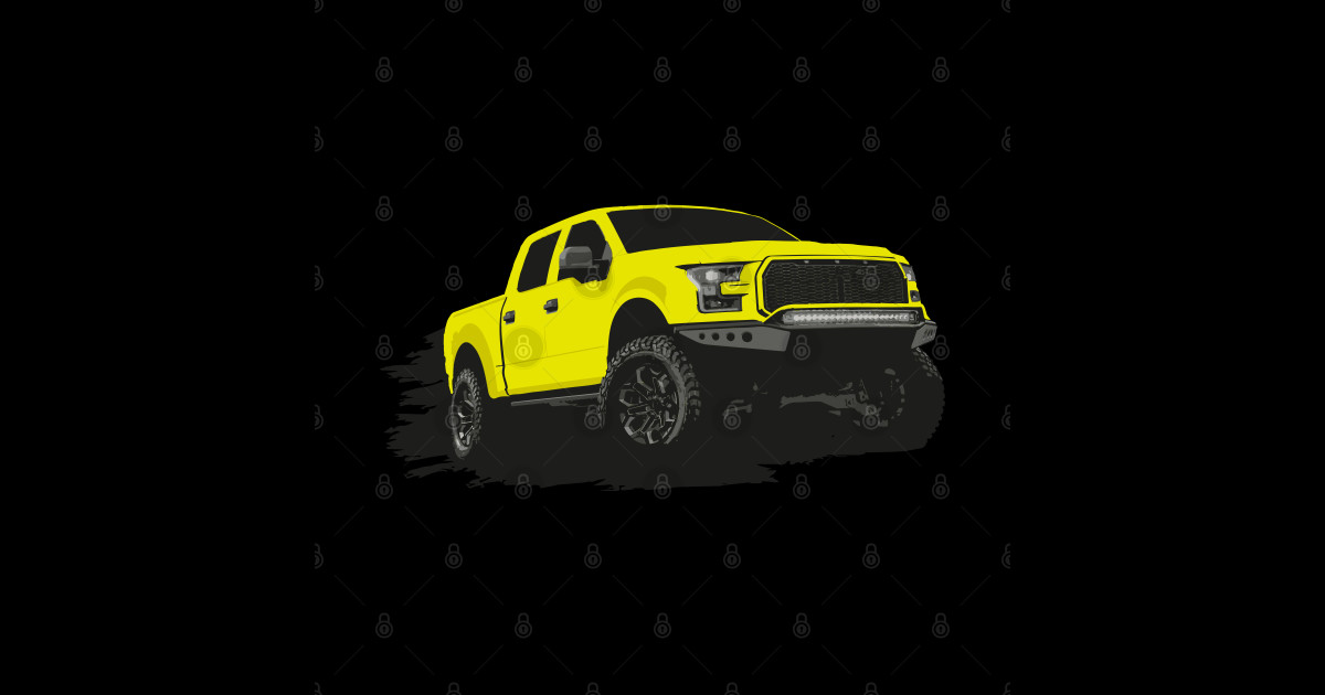 Yellow Raptor pickup - Ford Raptor - Magnet | TeePublic