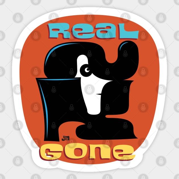 Real Gone Cat - Greaser - Sticker | TeePublic